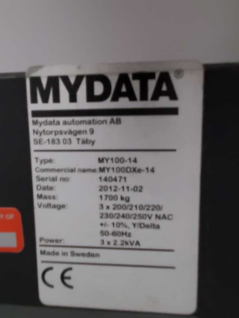 2012 Mydata MY100DXe-14 SMT Pick & Place – Baja Bid LLC